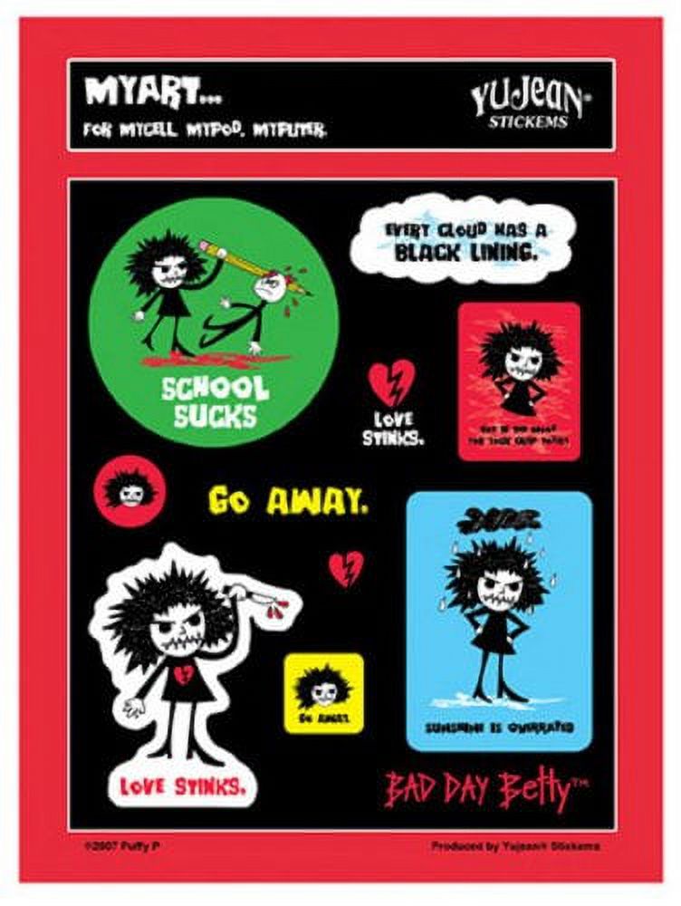 Puffy P - Bad Day Betty - Multi Pack of 10 Mini Stickers/Decals ...