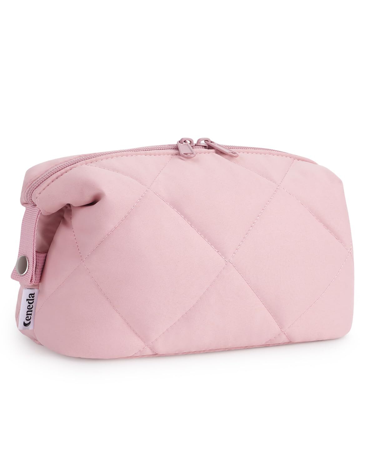 Puffy Padded Quilted Makeup Bag Cosmetic Pouch Lightweight Travel ...