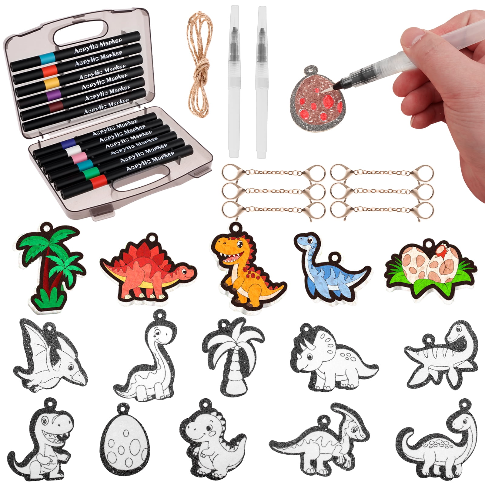 Puffy Paint Kit for Kid Foam Texture Painting Set with 12 Color Pen ...