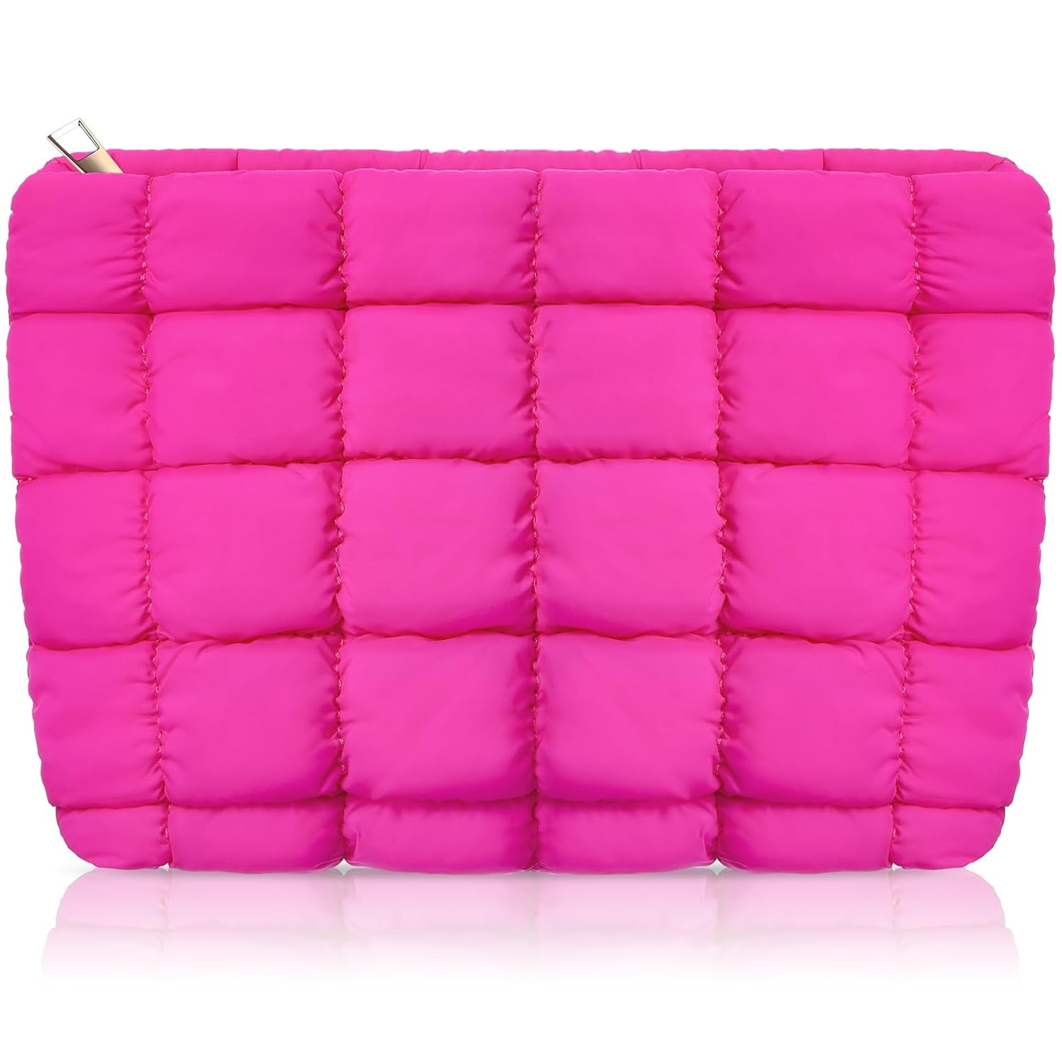 Puffy Quilted Makeup Bag Quilted Cosmetic Bag Cute Puffer Toiletry ...
