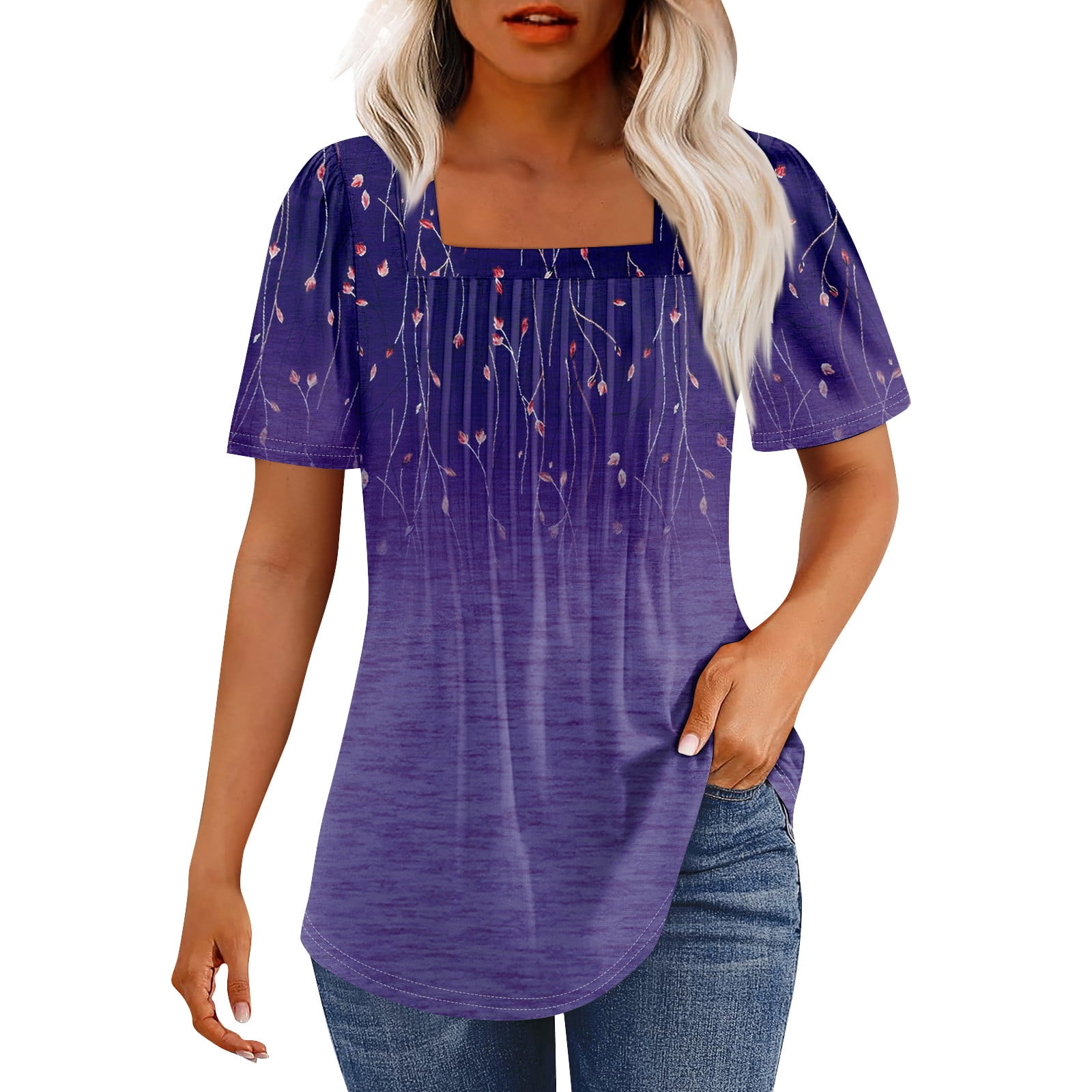 Puffy Sleeves Tops for Women - Walmart.com