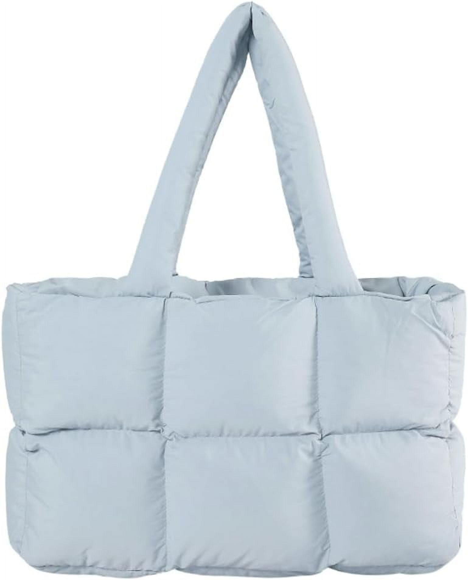 Puffy Tote Bag Purse fir Women Quilted Shoulder Bag Slouchy Nylon Hobo ...