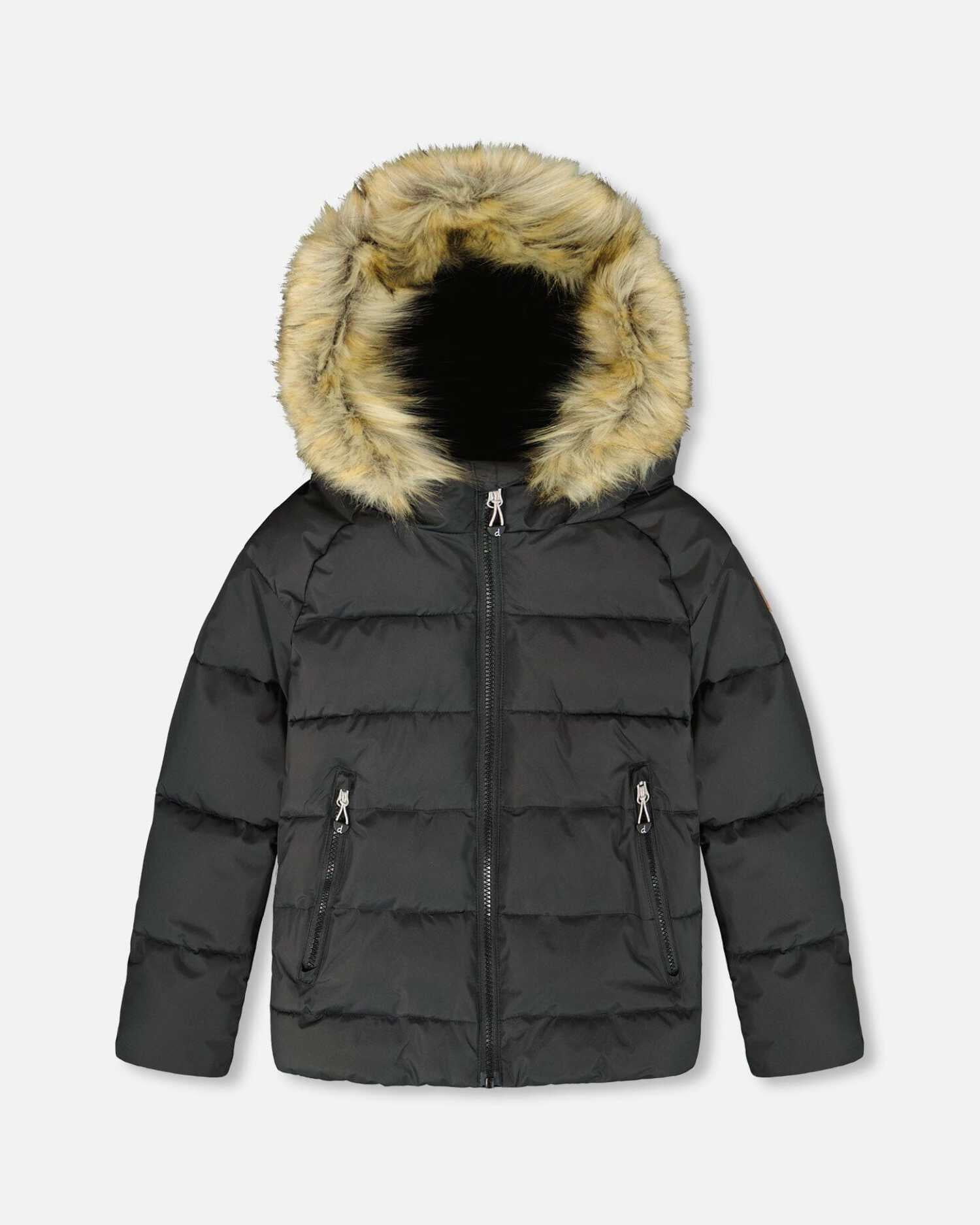 Puffy Winter Jacket Black - Walmart.com