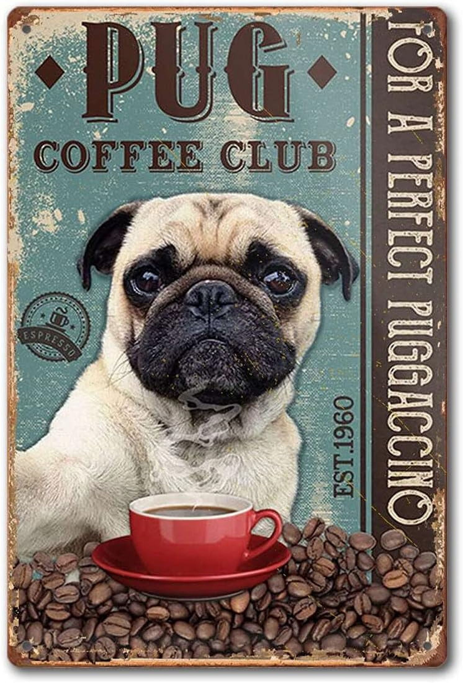 Pug 70 Piece Jigsaw Puzzle For Adults And Families - Pug Coffee Club ...