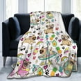 Pug Blanket Cute Dog Ultra Soft Flannel Throw Blanket for Pugs Lovers ...