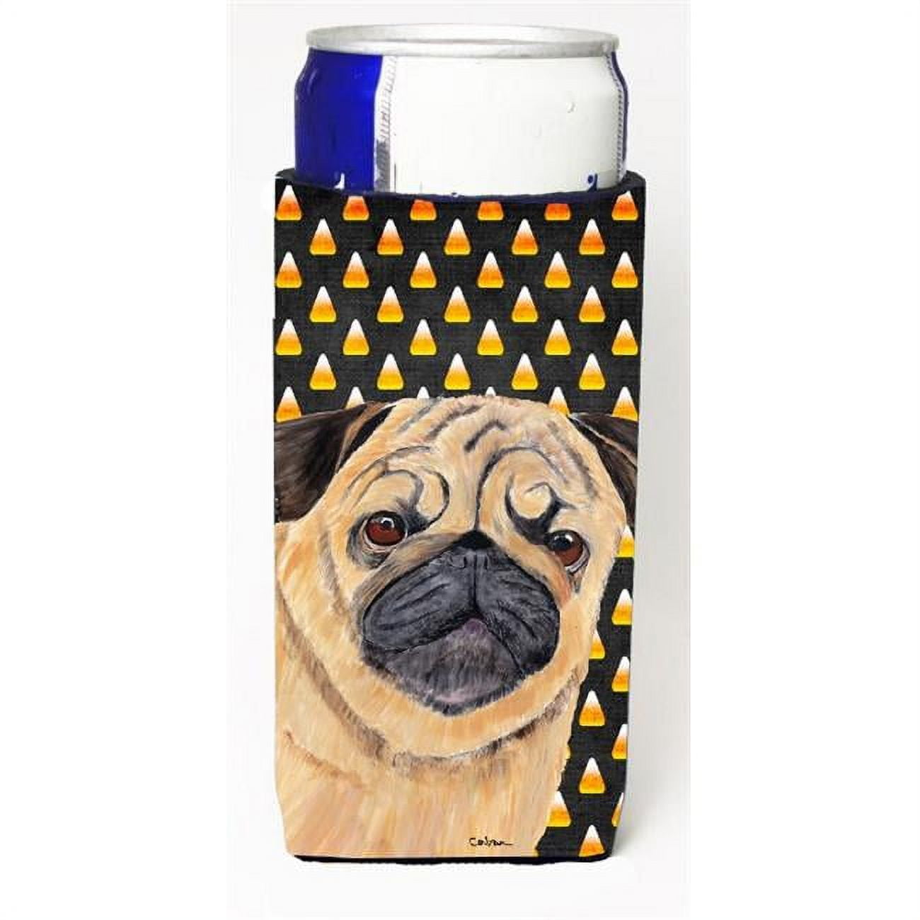 Pug Candy Corn Halloween Portrait Michelob Ultra s For Slim Cans - 12 ...