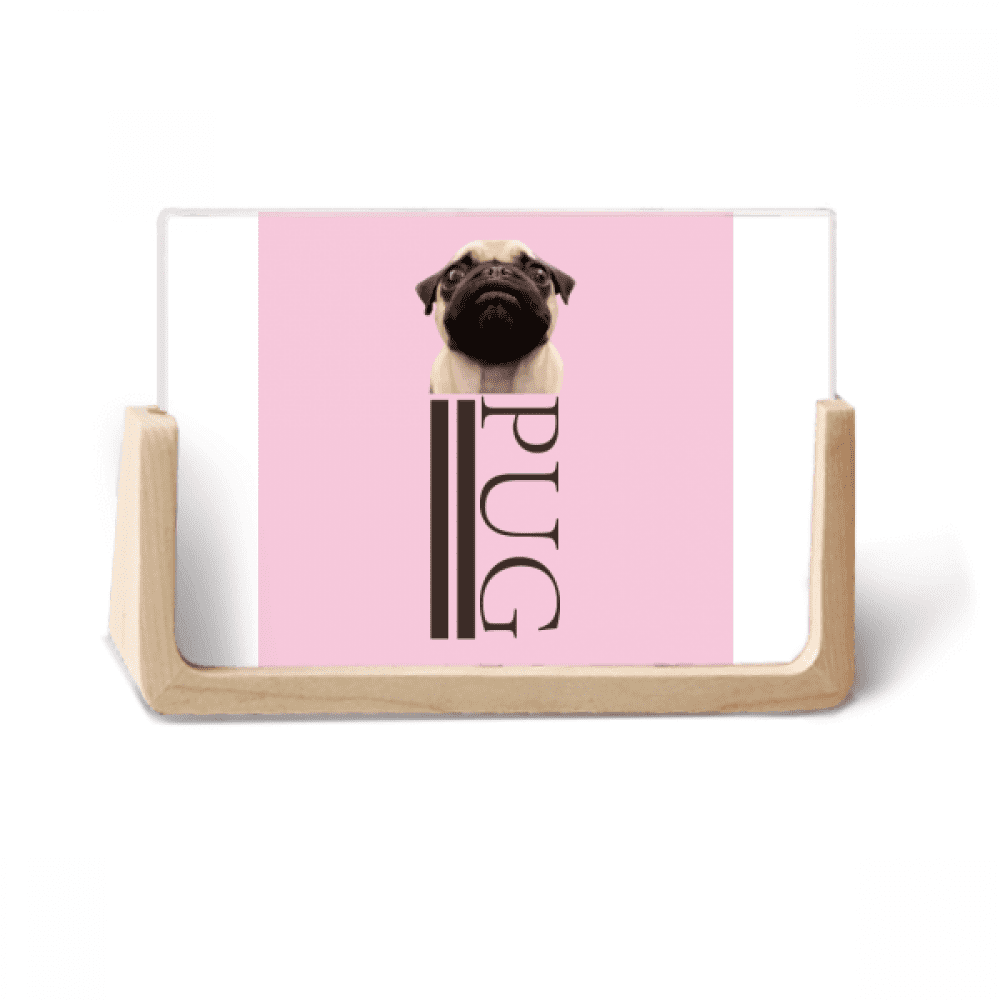 Pug Chin Animal Art Deco Fashion Photo Wooden Photo Frame Tabletop ...