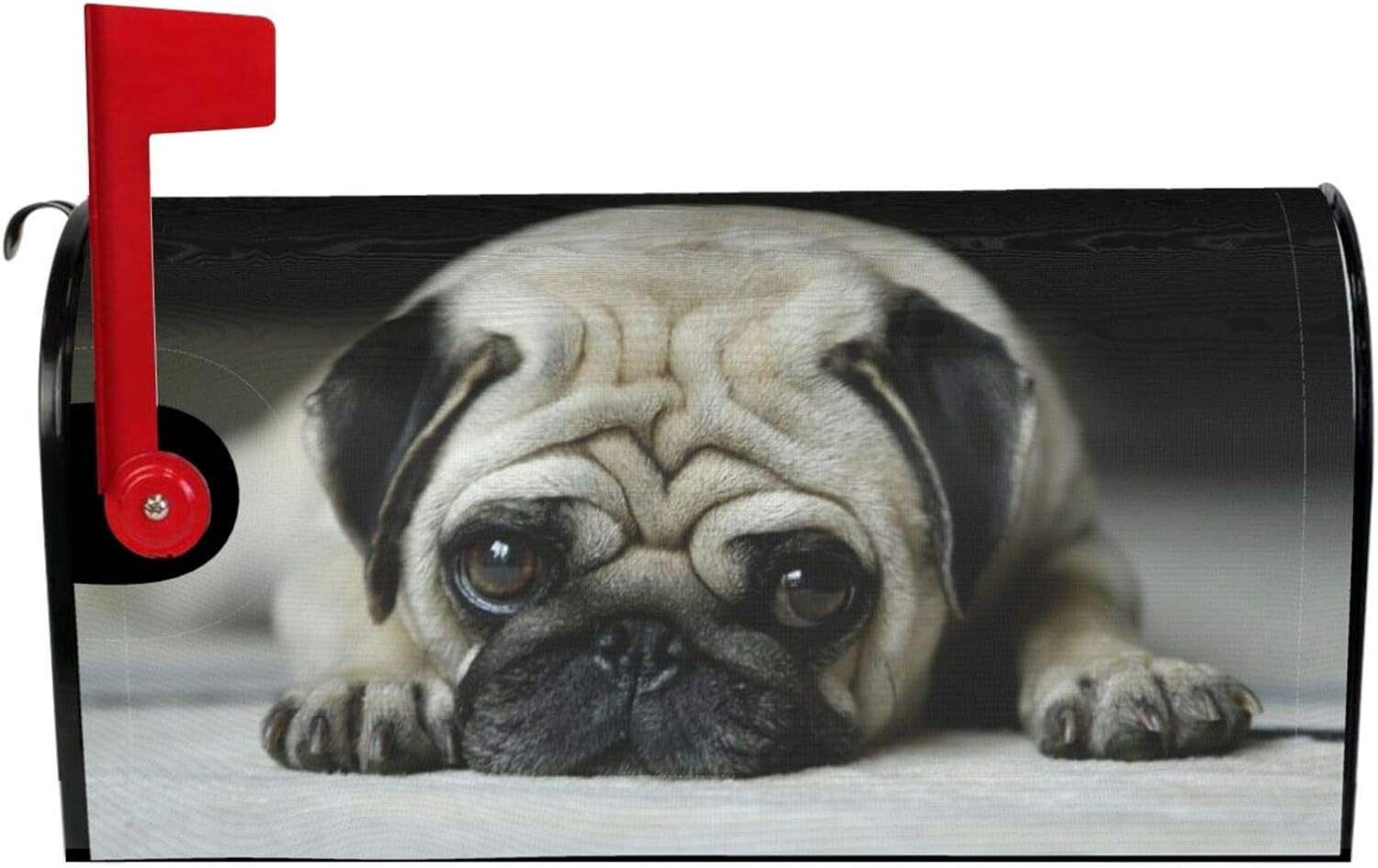 Pug Dog Mailbox Cover Mailbox Wraps, Waterproof Mailbox Covers Magnetic ...