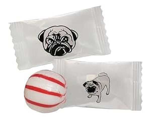 Pug Dog Themed Peppermints 100 Count Individually Wrapped - Bulk Mints ...