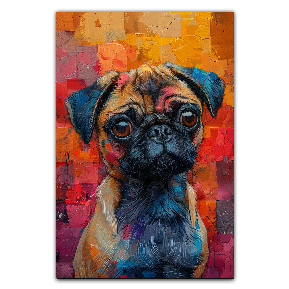 Pug Dog Wall Art Print Poster, , Pug Dog Art Print Poster, Wall art ...