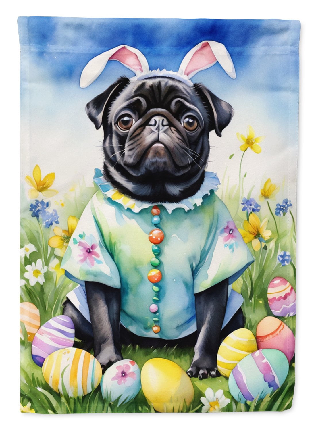Pug Easter Egg Hunt Garden Flag 11.25 in x 15.5 in - Walmart.com