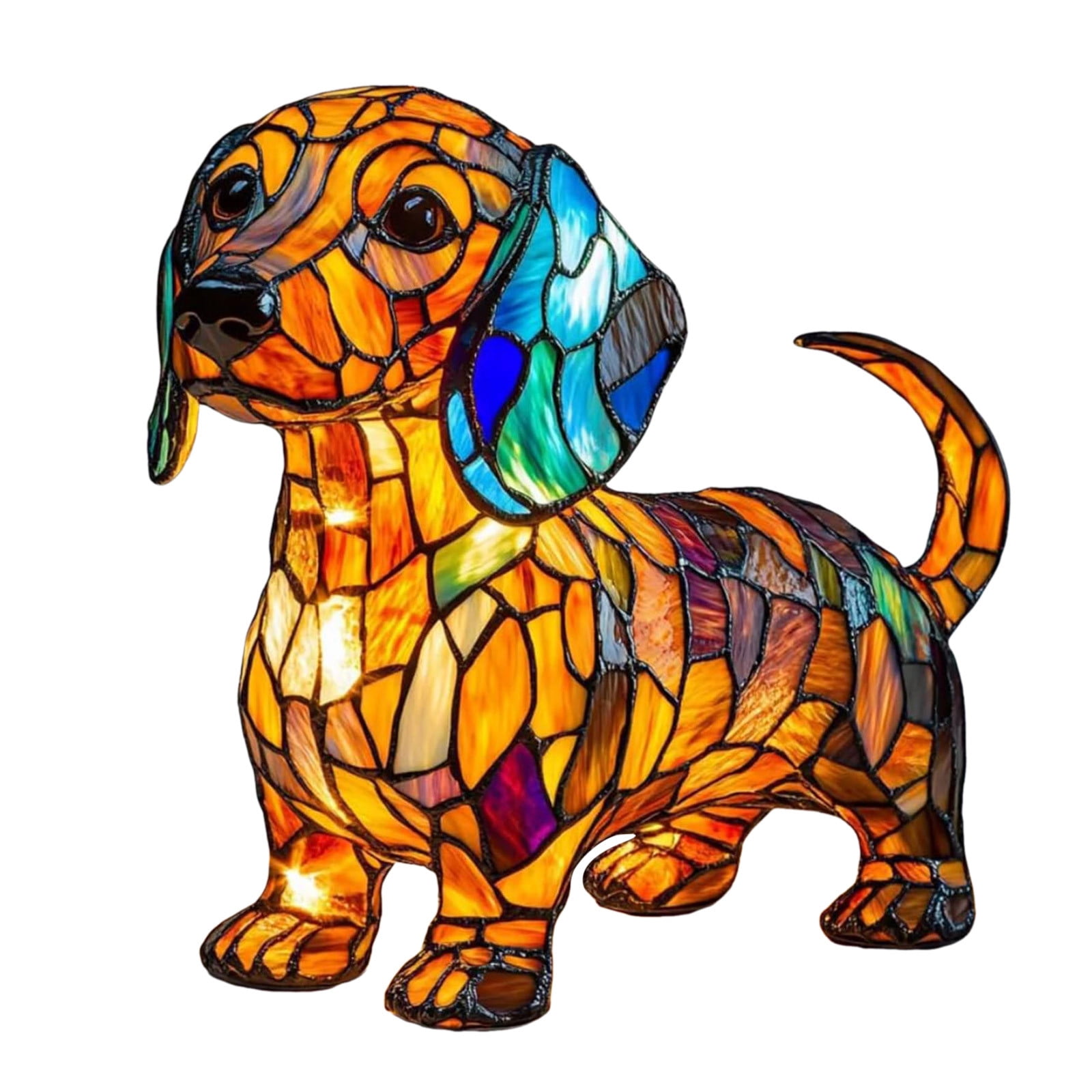 Pug Lamp, Pug Lamp Stained Glass, Dog Series Art Night Light, Cute Pet ...