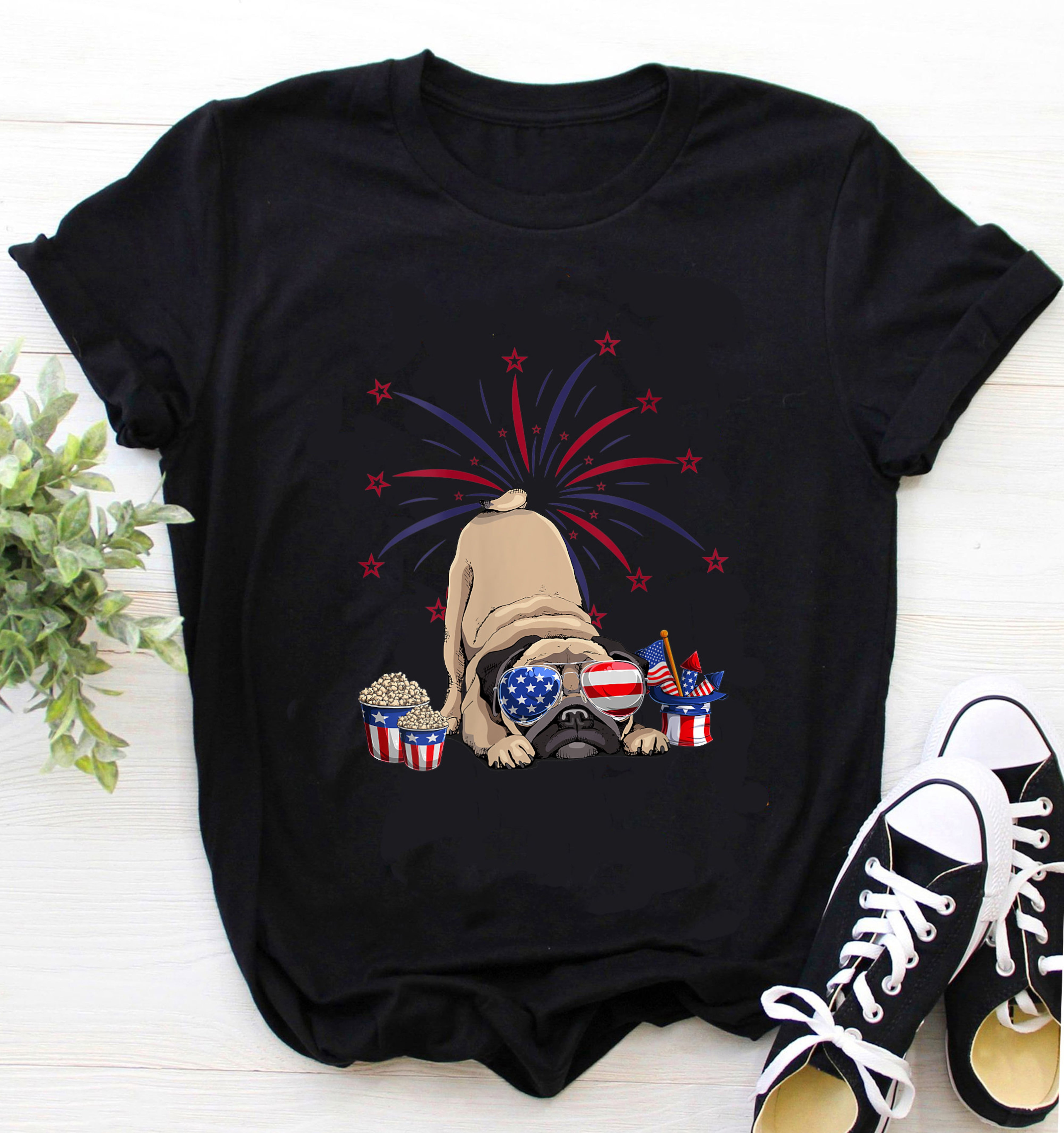 Pug Shirt / Pug T-Shirt / Pug 4th Of July Shirt / 4th Of July Gift ...
