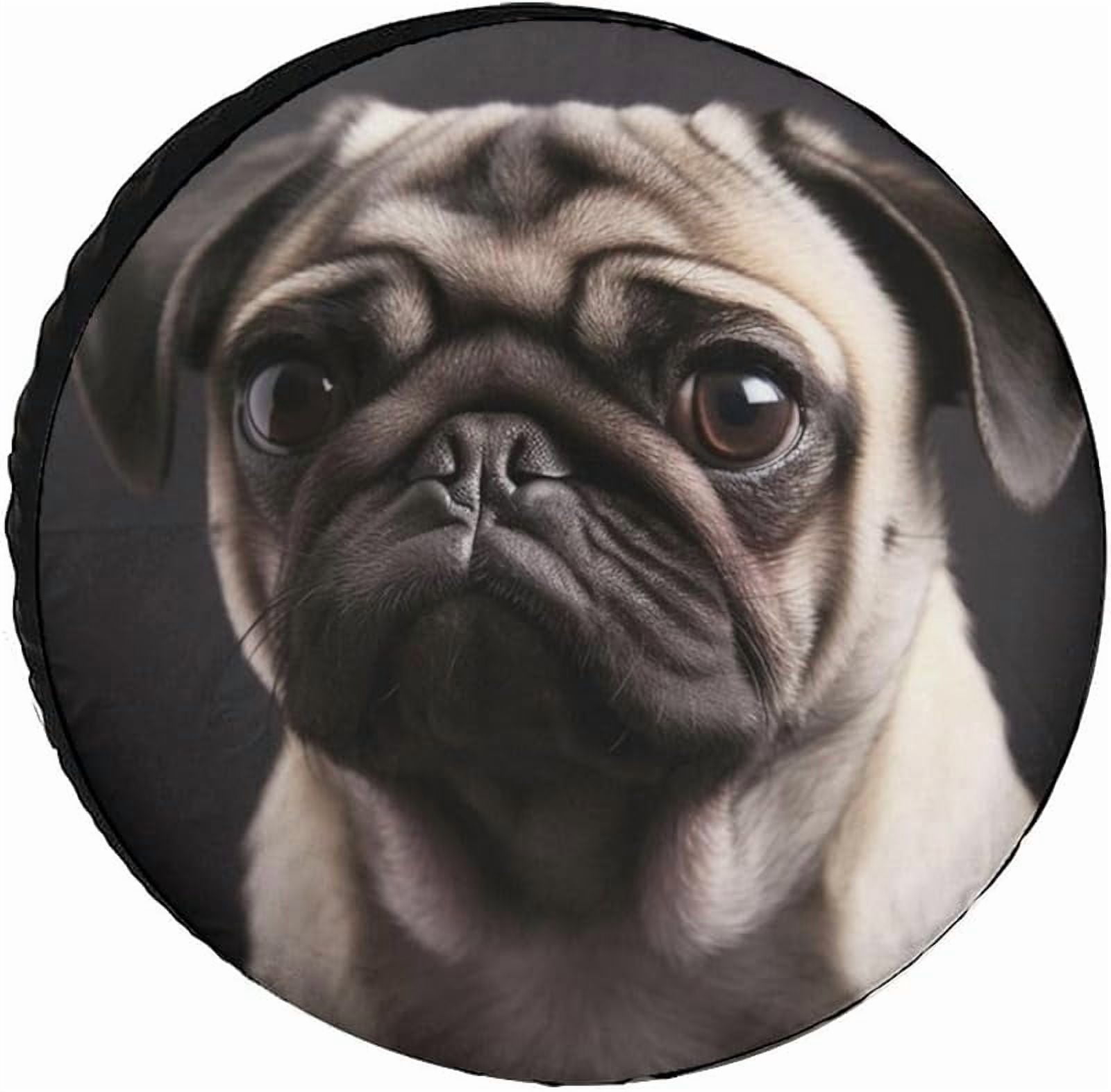 Pug Spare Tire Cover Weatherproof Wheel Covers Tire Diameters 14-17 ...