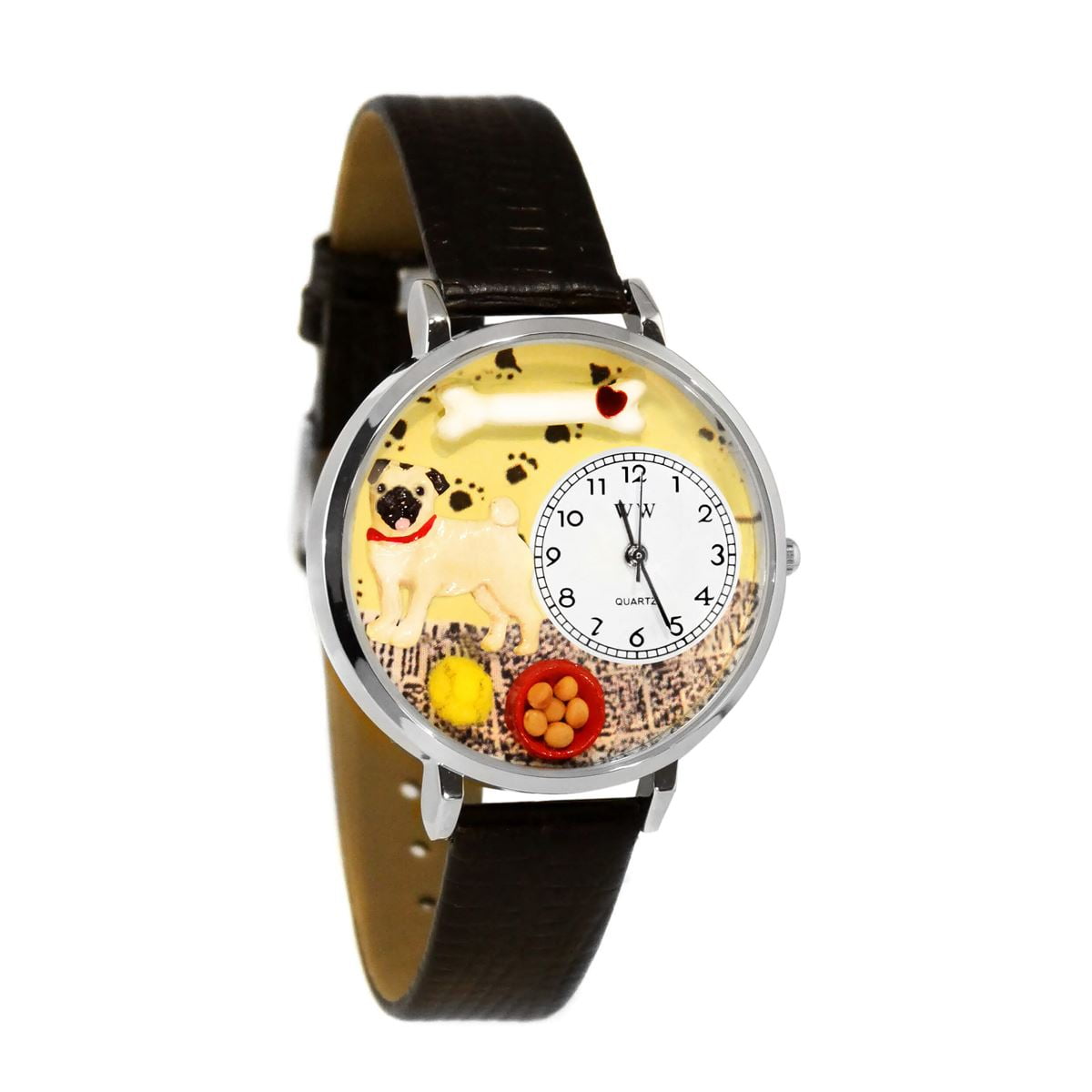 Pug Watch in Silver (Large) - Walmart.com