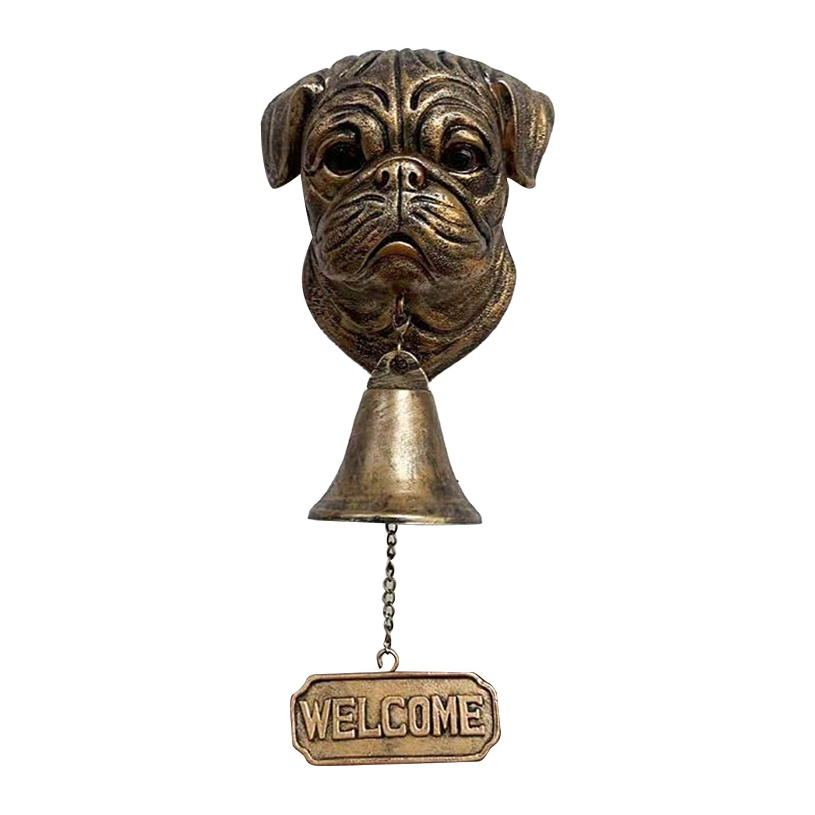 Pug Welcome Doorbell- Hand-Forged Cast Iron, Deep Tone Farmhouse Entry ...