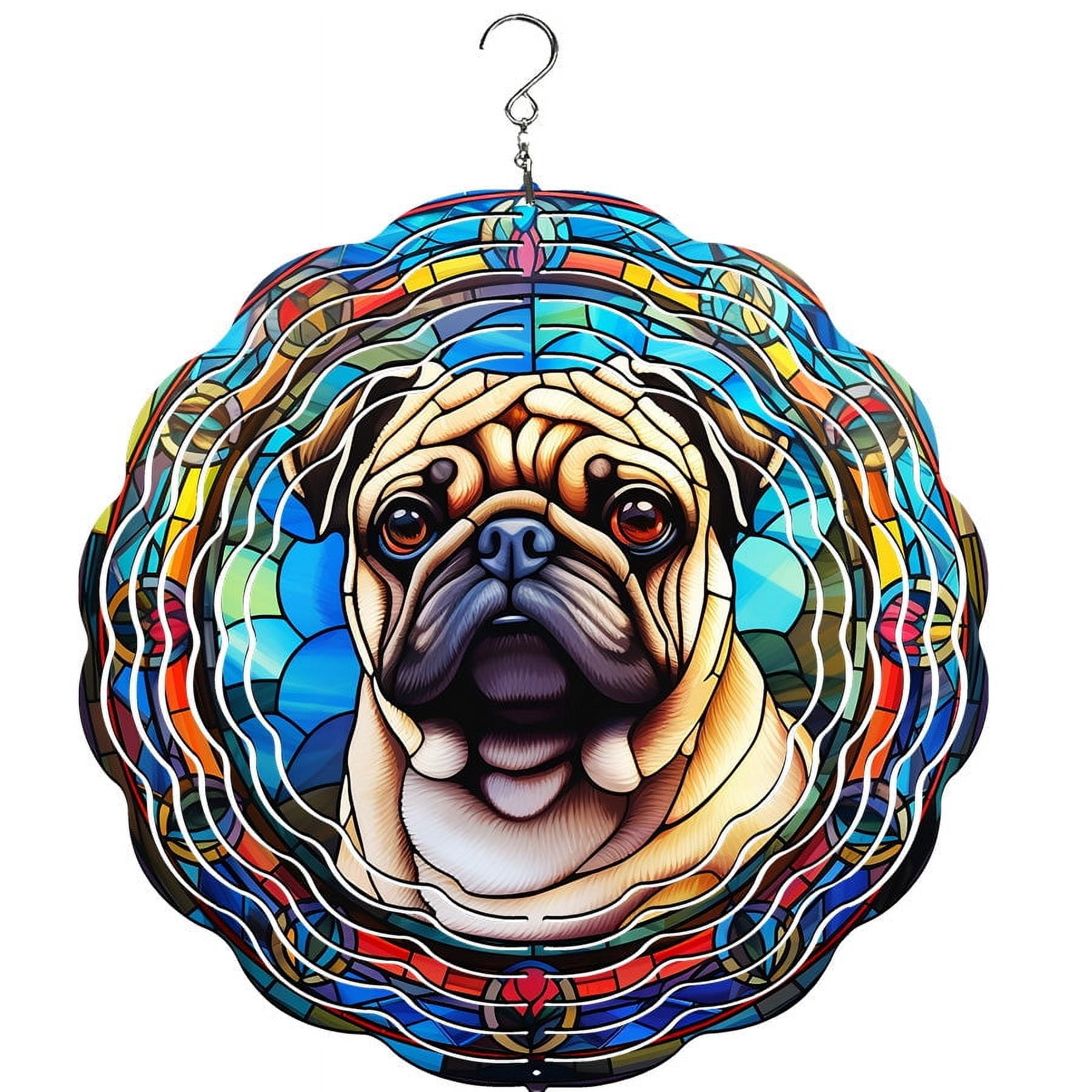 Pug Wind Spinner, Garden Décor, Yard Décor, Porch Decor - Walmart.com