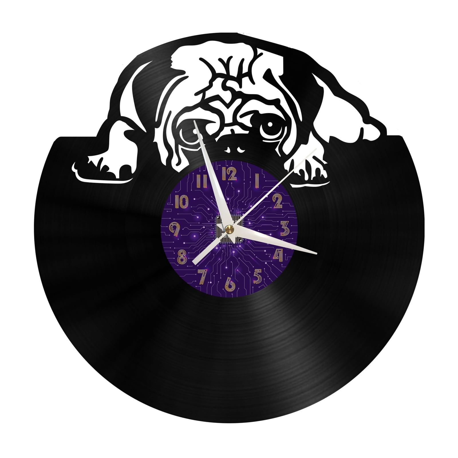 Pug dog 1 Vinyl Record Wall Clock for Kitchen Wall Decor Wall Art Gift ...