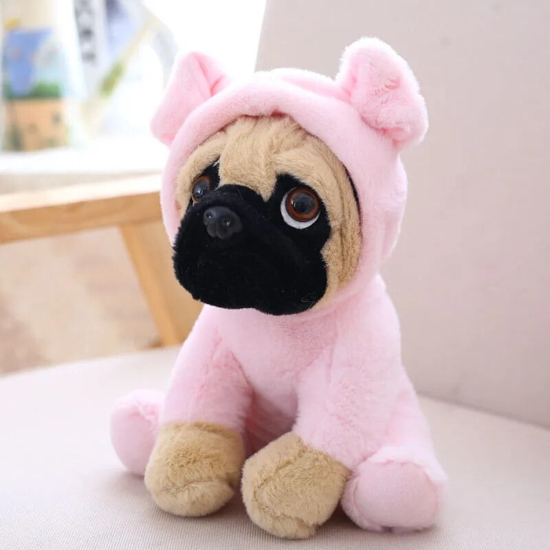 Pug plush toy cute animal soft stuffed doll dog cosplay dinosaur ...