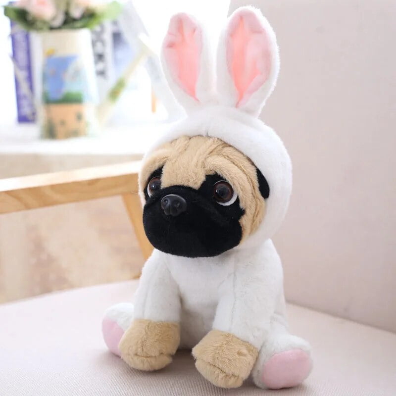 Pug plush toy cute animal soft stuffed doll dog cosplay dinosaur ...