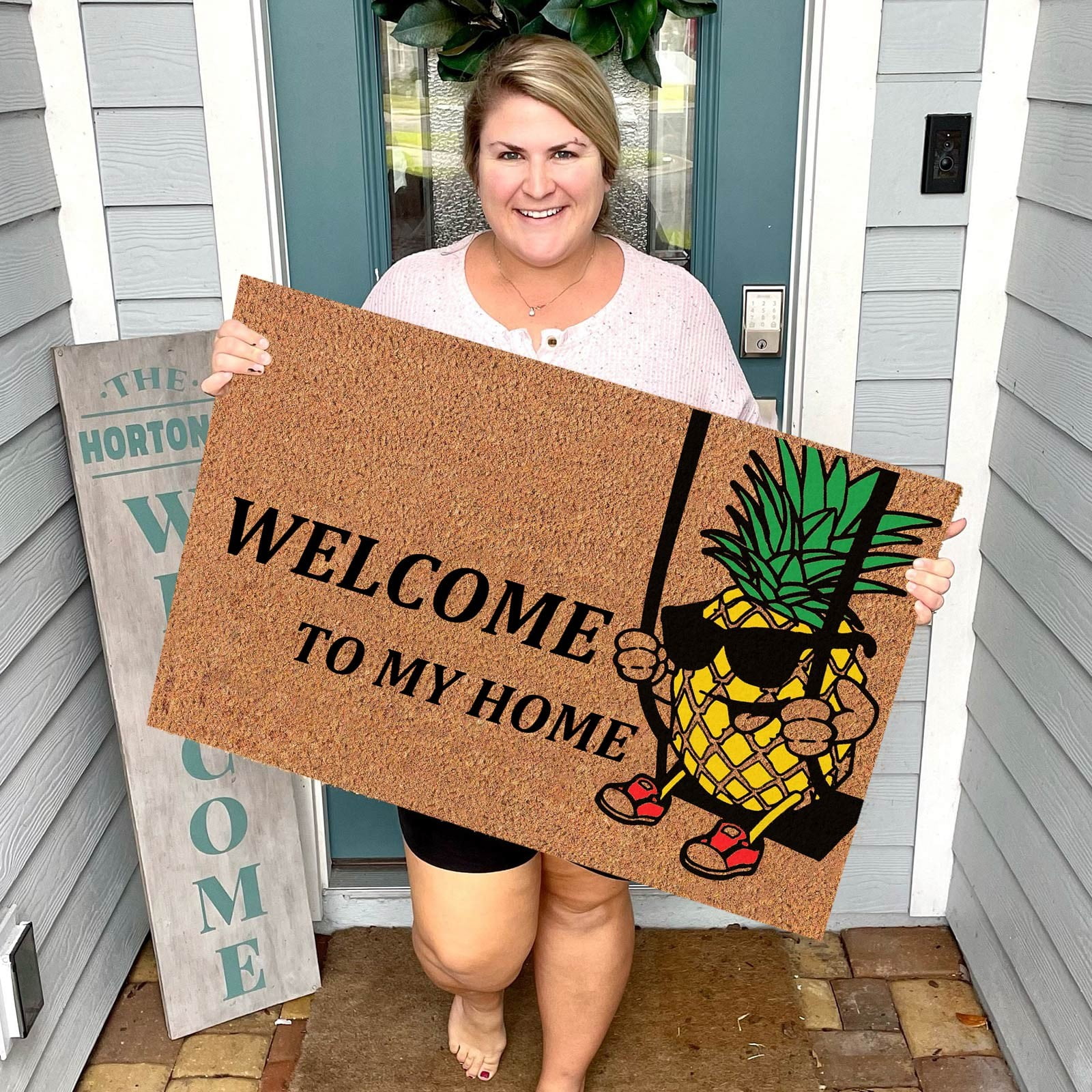 Pugeha Summer Saving Clearance Fun Pineapple Letter Printed Door Mat ...