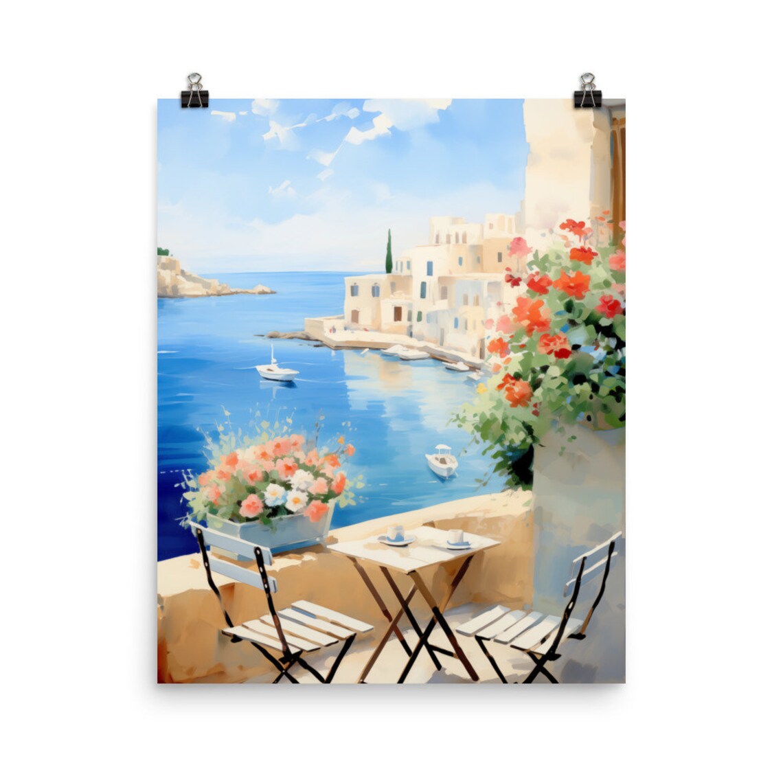 Puglia Italy Print, Adriatic Coastline Wall Art, Seaside Town Poster ...