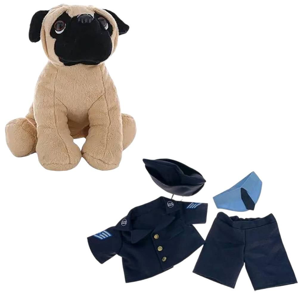 Pugsley the Pug With 16 Inch Air Force Uniform – High-Flying Plush Toy ...