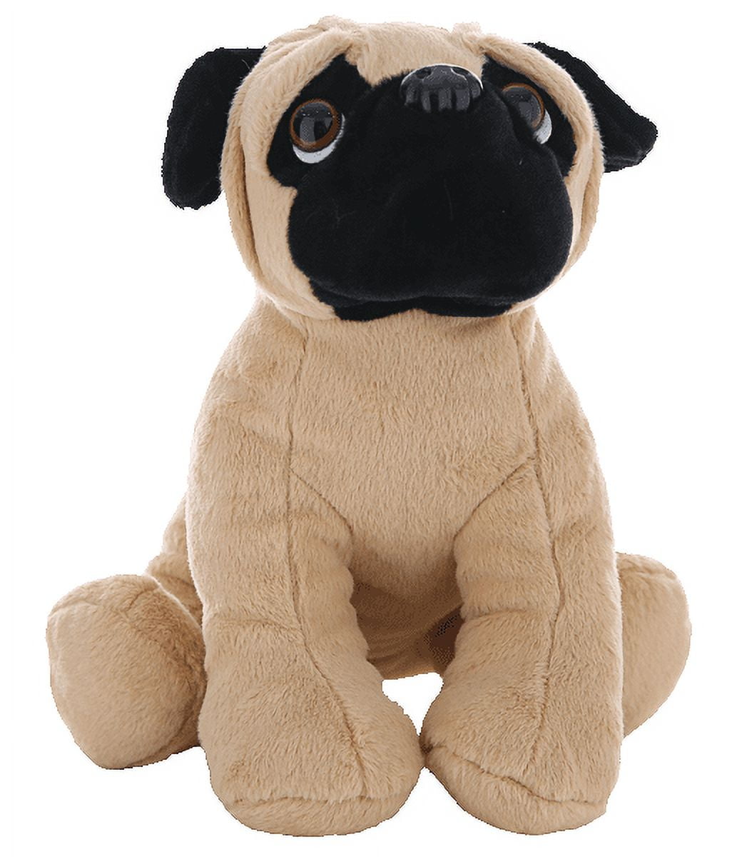 Pugsley the Pug Plush Toy - 16-inch Soft Stuffed Animal in Orange T ...