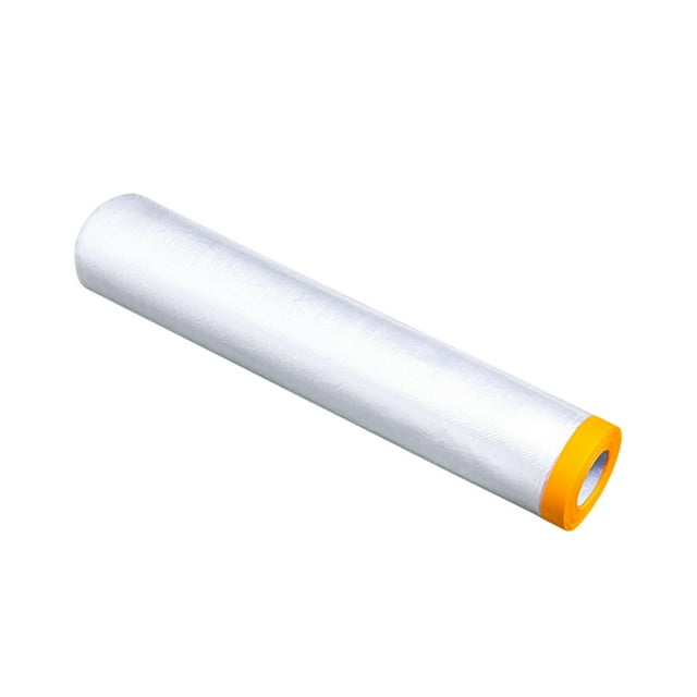 Puhuiying Clear Plastic Disposable Drop Cloth Roll with Self-Adhesive ...
