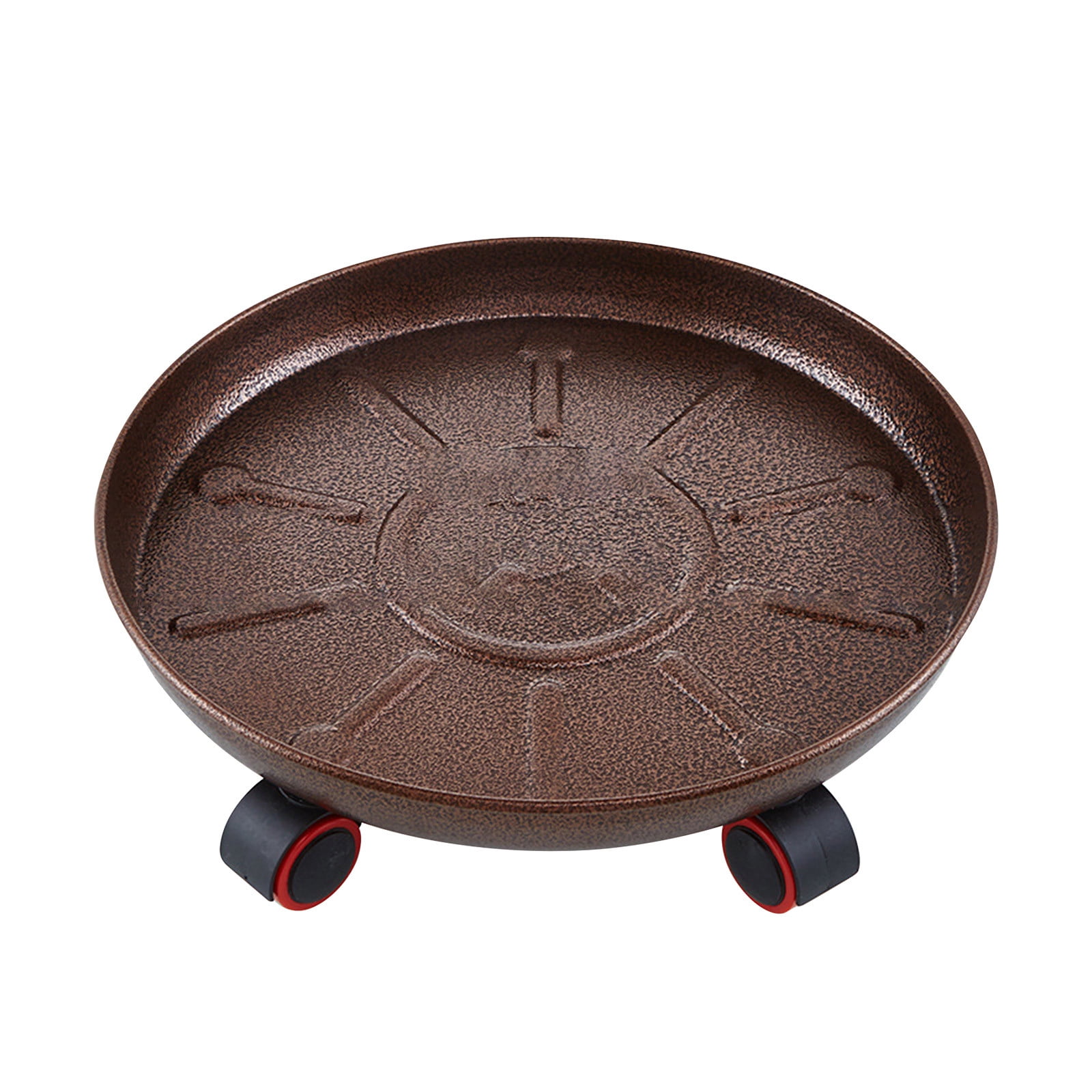 Puhuiying Movable Iron Metal Flower Pot Stand with Roller Tray and ...