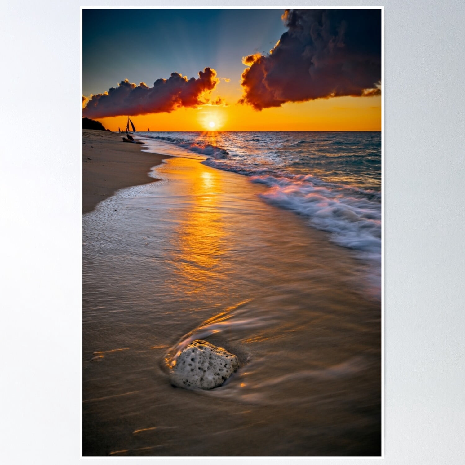 Puka Beach Boracay Philippines Poster Wall Art, Modern Wall Decor, 8x12 ...