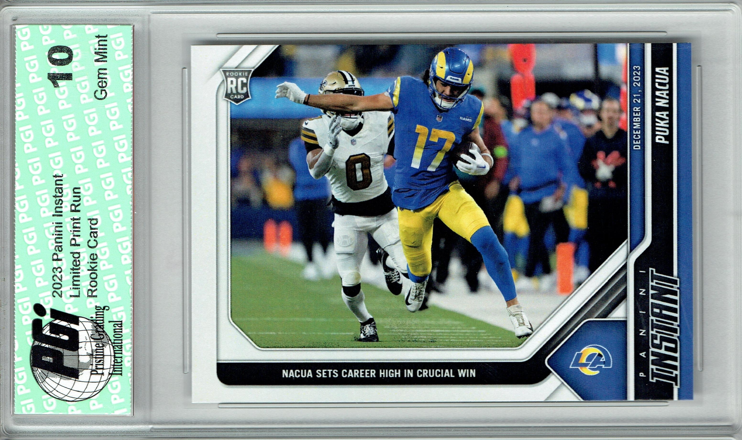 Puka Nacua 2023 Panini Instant #102 Only 543 Made! Breaks Record Rookie ...