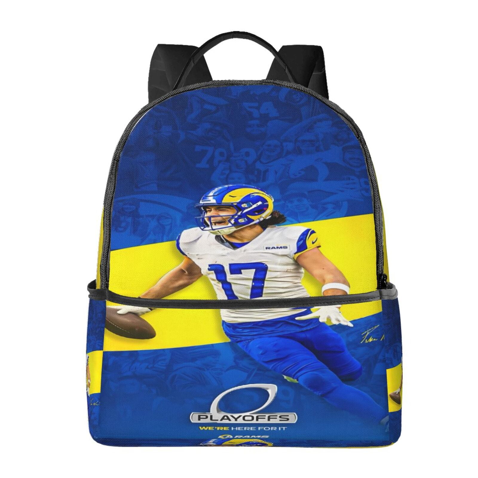 Puka Nacua Customized Fashion Travel Backpack, Football Team Logo Fan ...