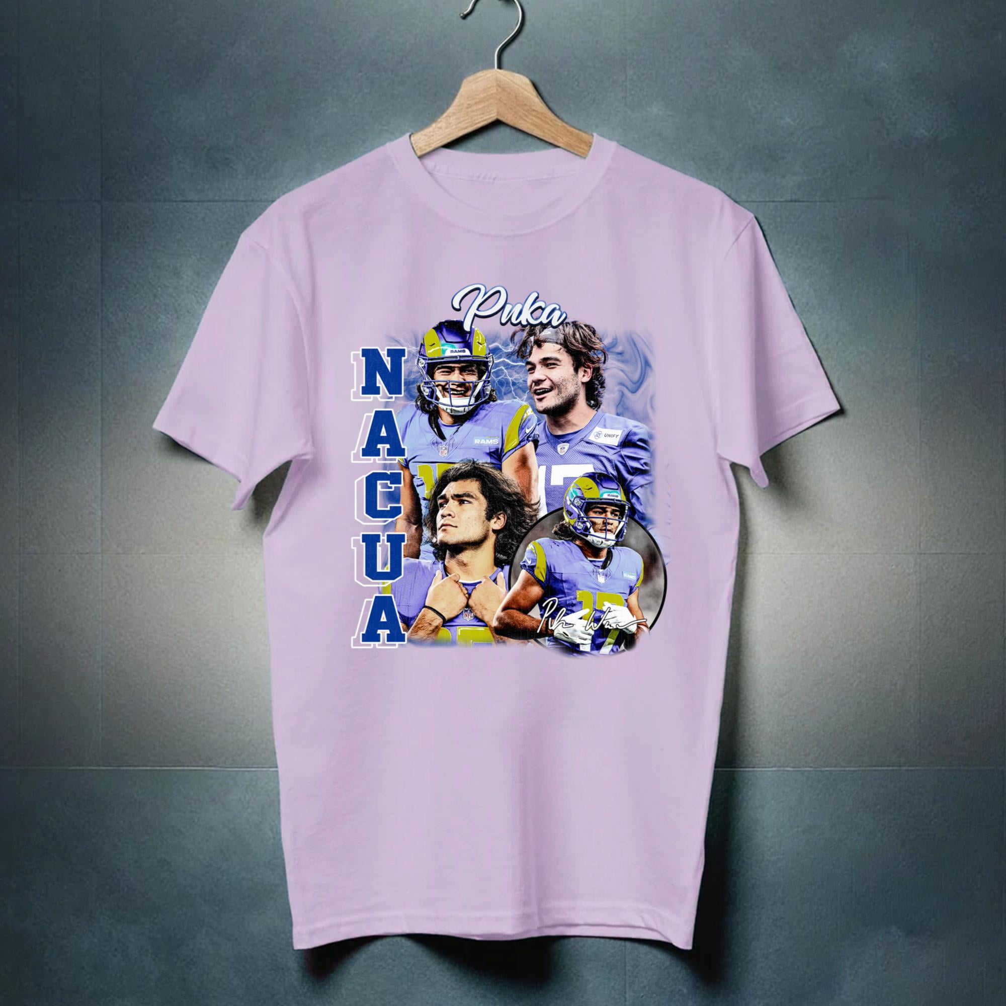 Puka Nacua Football Shirt, Rams Football Shirt Christmas Gift Unisex, Football 90s Vintage Fan ...