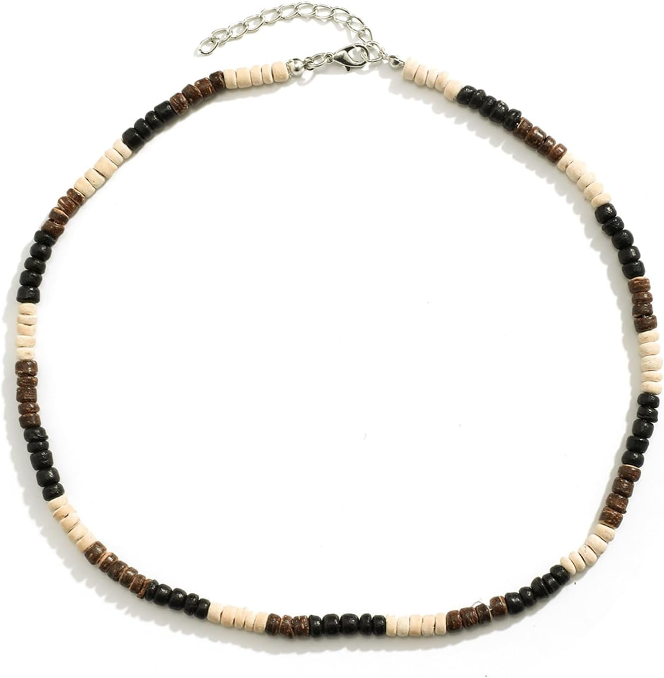 Puka Shell Necklace, Surfer Beaded Necklace For Men, Bohemian Style ...