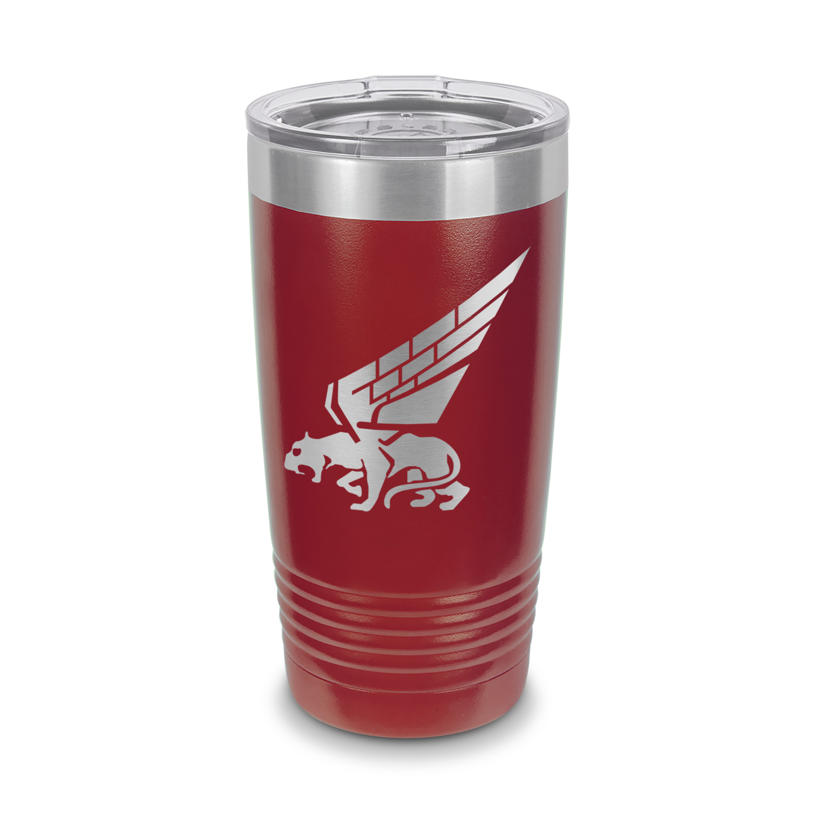 Pukin Dogs Tumbler 20 oz - Laser Engraved w/ Clear Lid - Stainless ...
