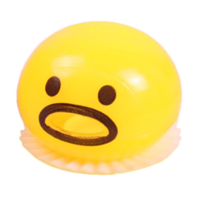Puking Ball Toy Slime Yellow Round Vomiting & Sucking Lazy Egg Yolk ...