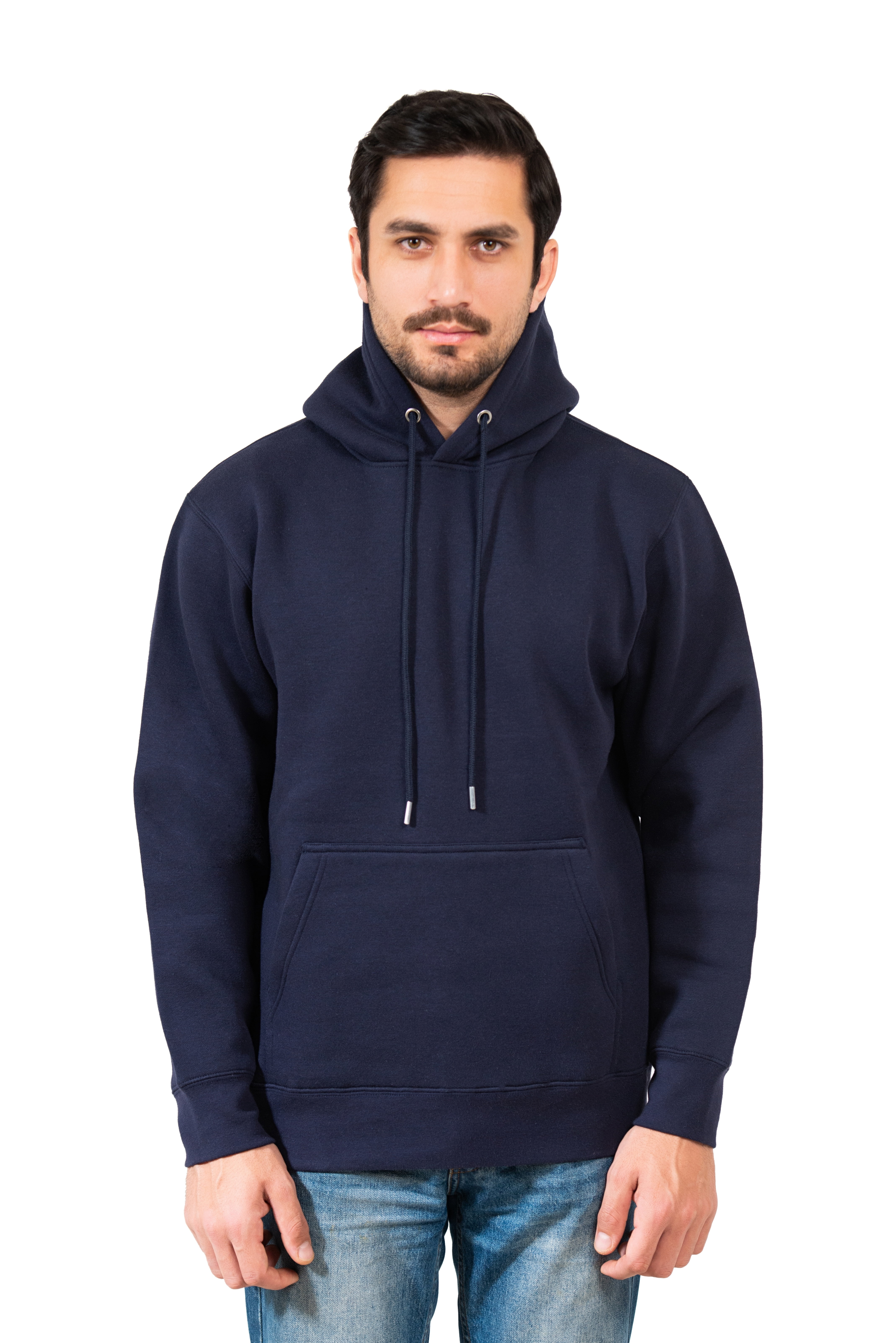 Pukka Blanks Unisex Heavyweight 300 GSM Fleece Hoodie Navy X-Large ...