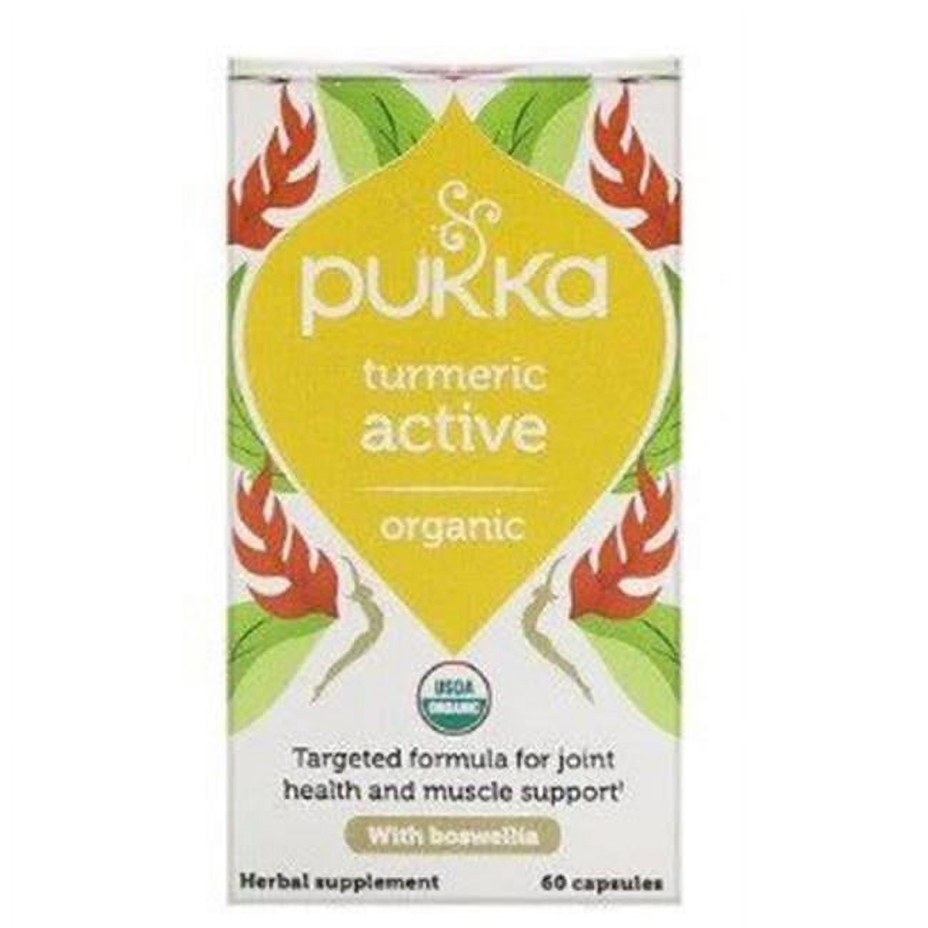 Pukka Herbal Teas 2451300 Organic Active Turmeric, 60 Count - Walmart.com