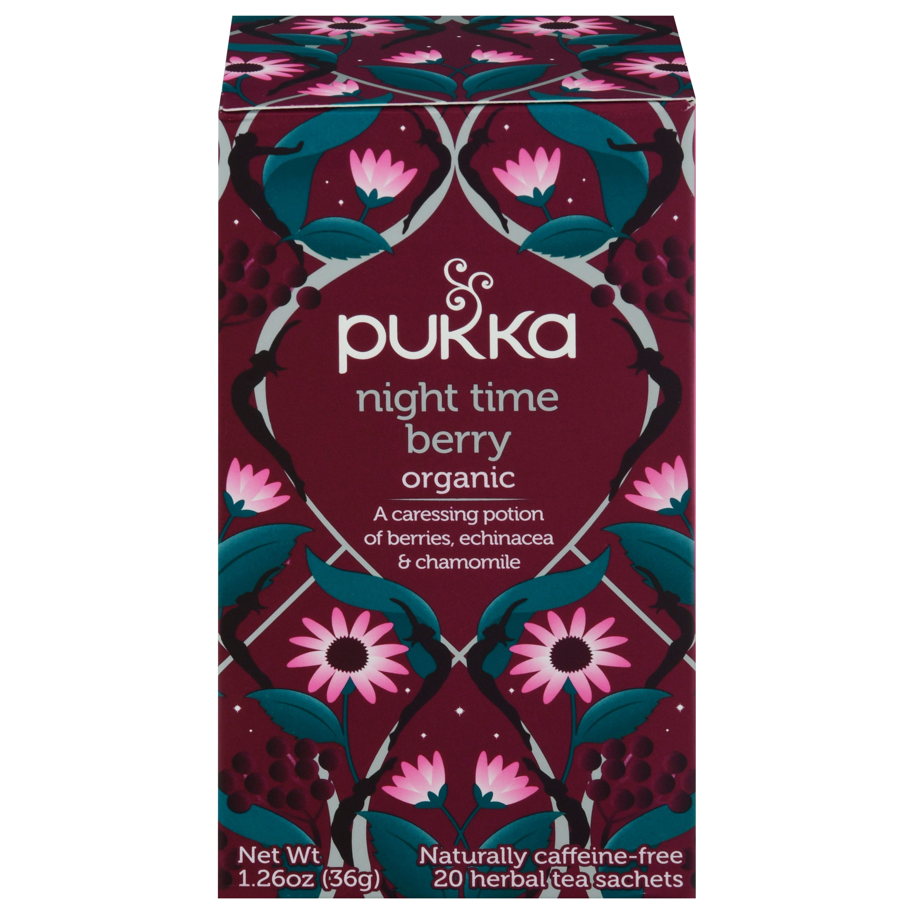 Pukka Herbs Herbal Night Time Berry Tea 20 Bags (Pack Of 8) - Walmart.com