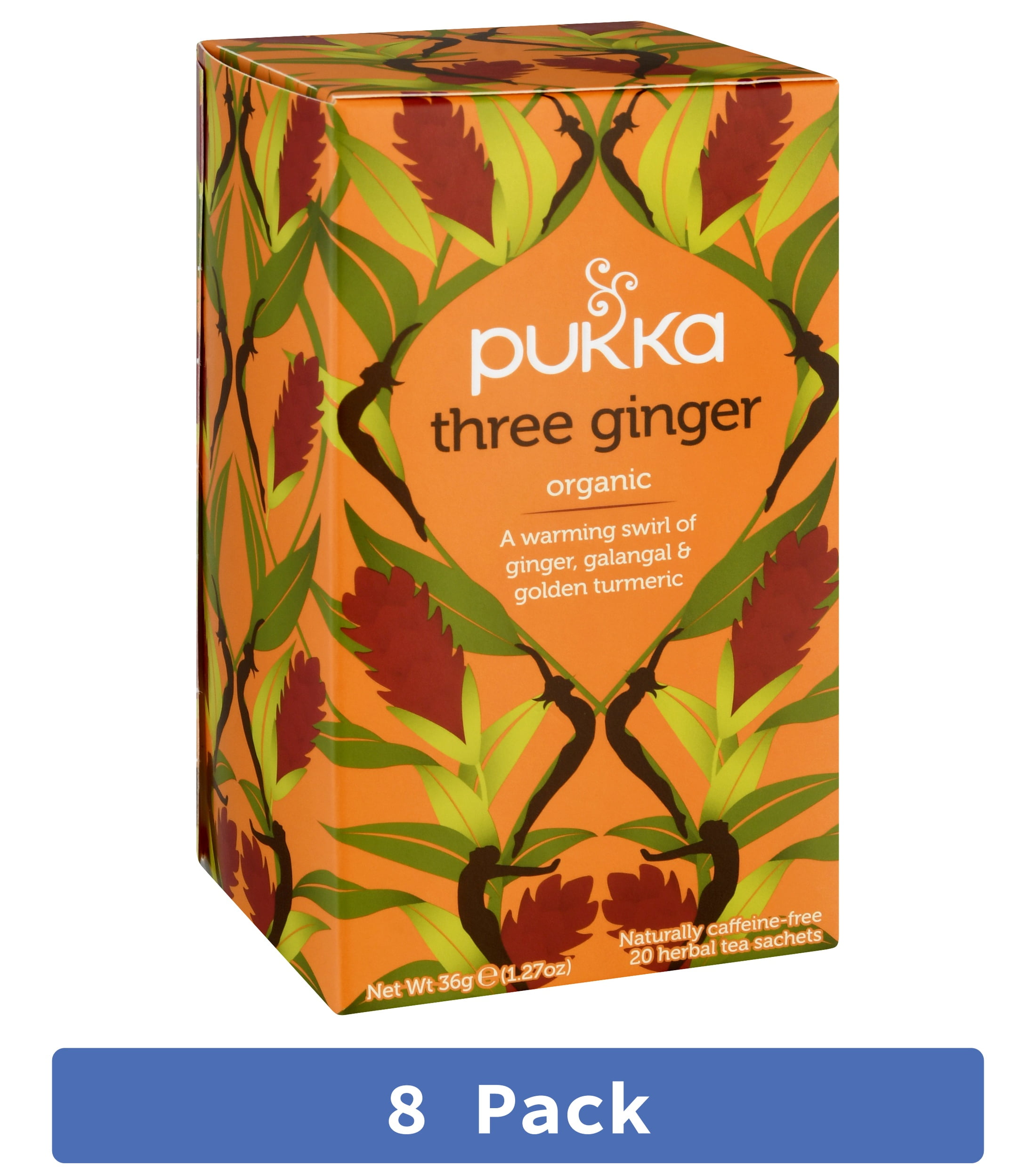 Pukka Herbs Herbal Tea Three Ginger 20 Bags (Pack Of 8) - Walmart.com