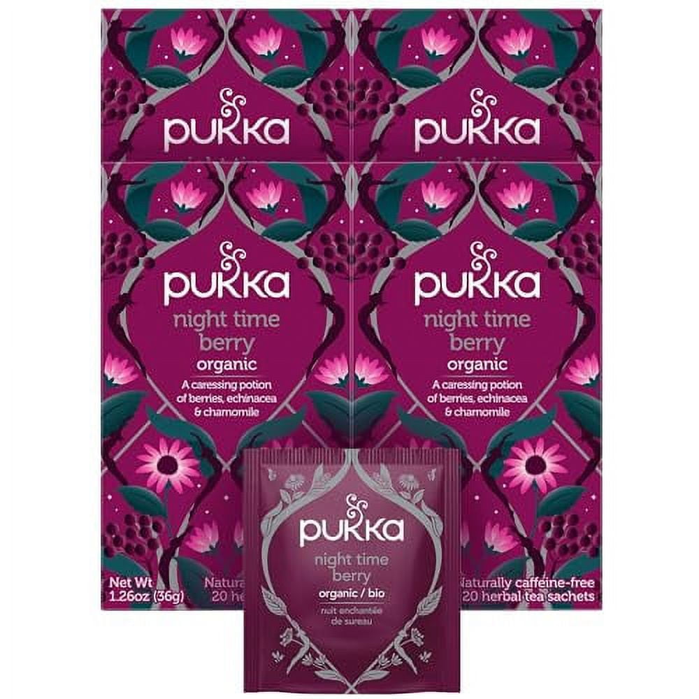 Pukka Herbs Night Time Berry Organic Herbal Tea, Soothing Infusion With ...