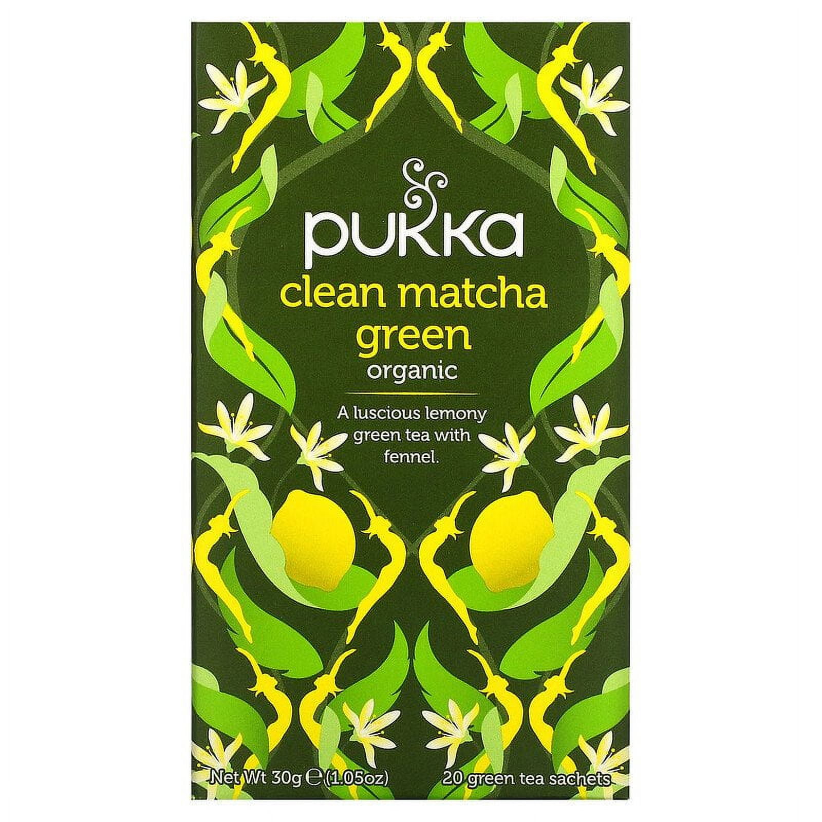 Pukka Herbs, Organic Clean Matcha Green, 20 Sachets, 0.05 oz (1.5 g ...