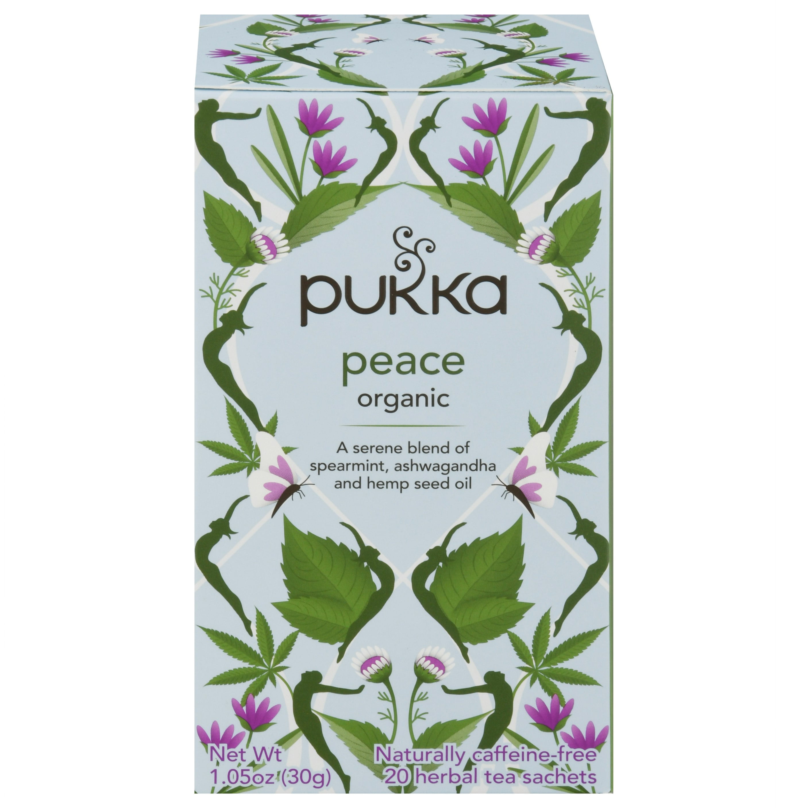 Pukka Herbs Organic Herbal Peace Tea 20 Bags (Pack Of 8) - Walmart.com