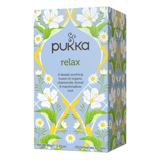 Pukka Herbs Organic Relax Herbal Tea Bags, 20 Ct - Walmart.com