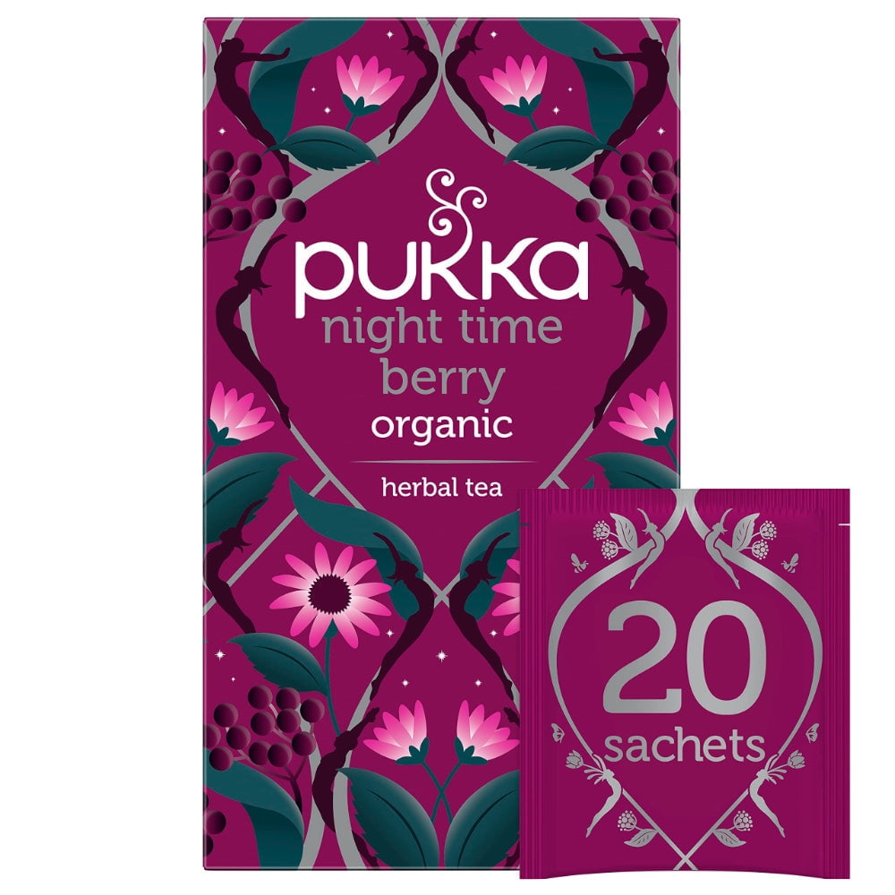Pukka Organic Night Time Berry Herbal Tea 1.26 oz. - Walmart.com