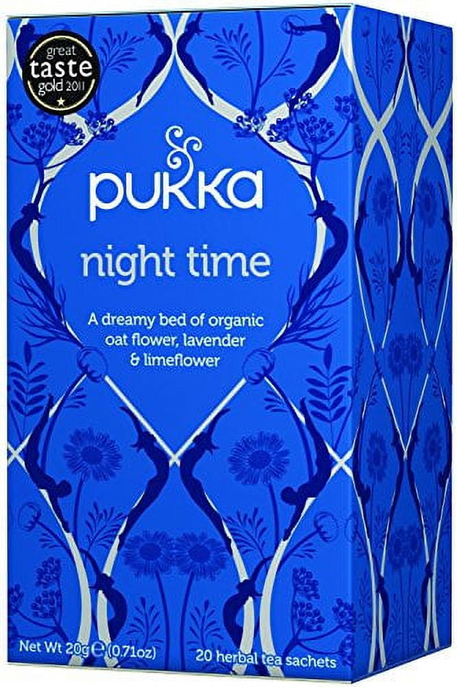 Pukka Organic Night Time Herbal Tea 20 sachets (pack of 2) - Walmart.com