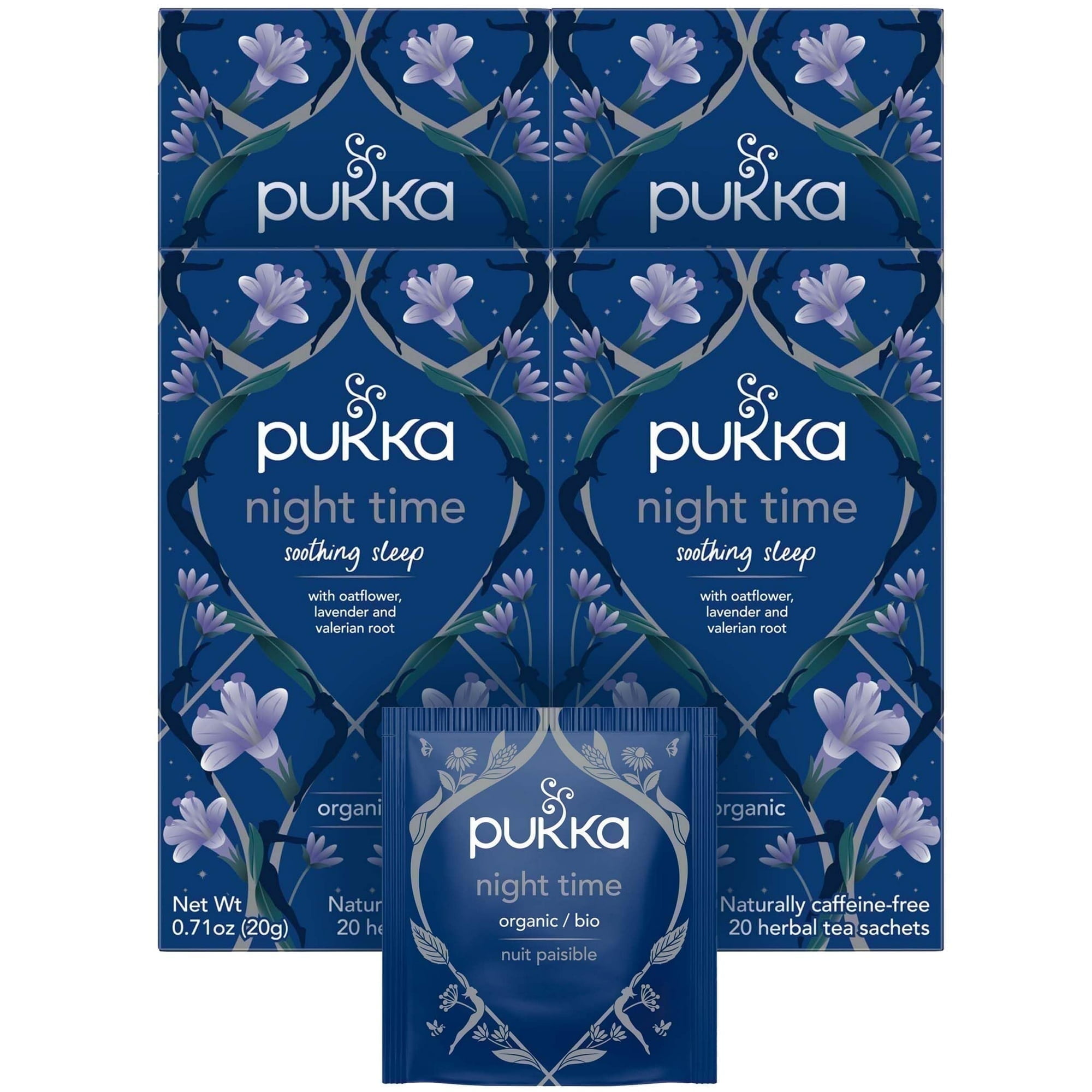 Pukka Organic Tea Bags, Night Time Herbal Tea with Chamomile, Lavender & Valerian, Perfect for ...
