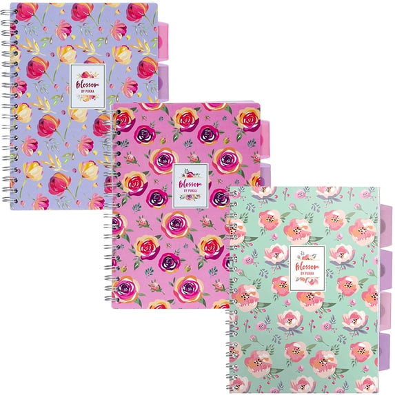 Pukka Pad, 5 Subject Spiral Notebook 12-Pack with Repositionable ...
