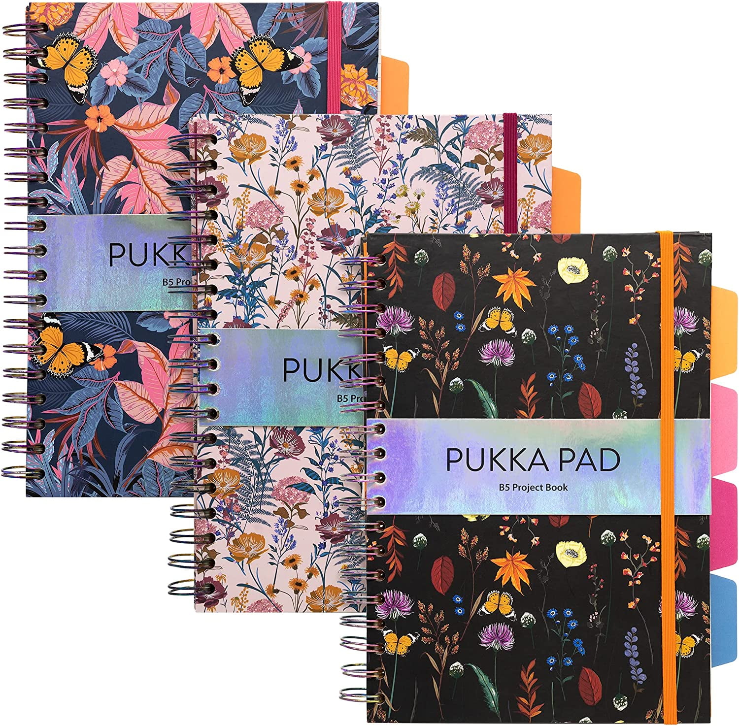 Pukka Pad, 5 Subject Spiral Notebook 12-Pack with Repositionable ...